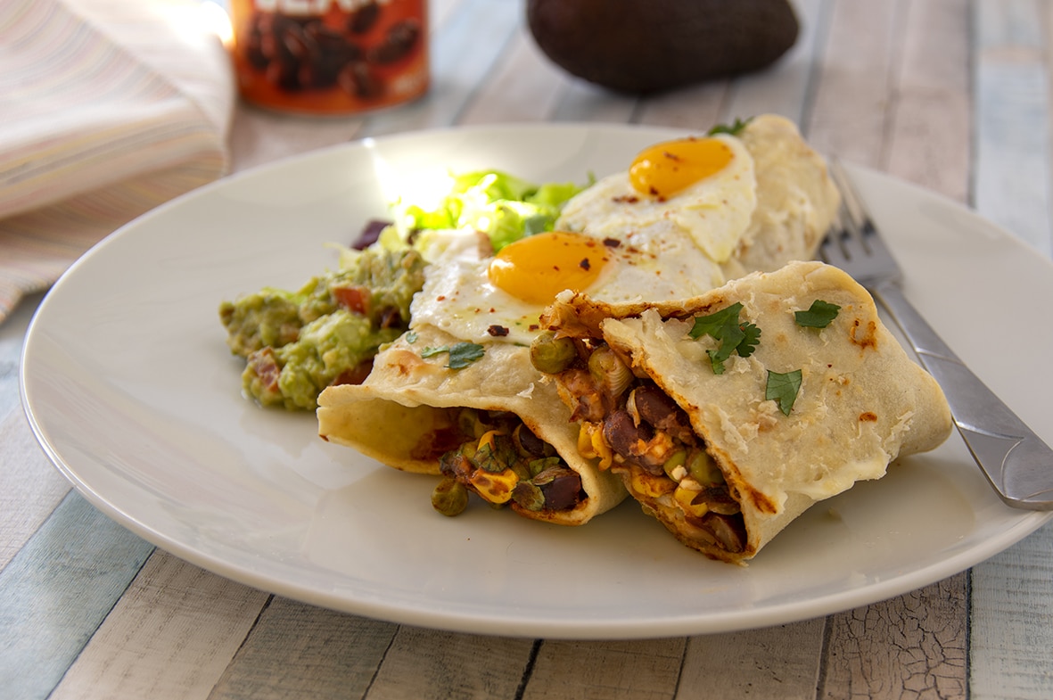 Burrito met courgette en mais - Donna Caramella